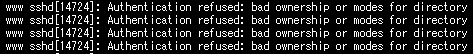 sshで秘密鍵を利用したログインができない。「Authentication refused: bad ownership or modes for directory」 | ah-2.com